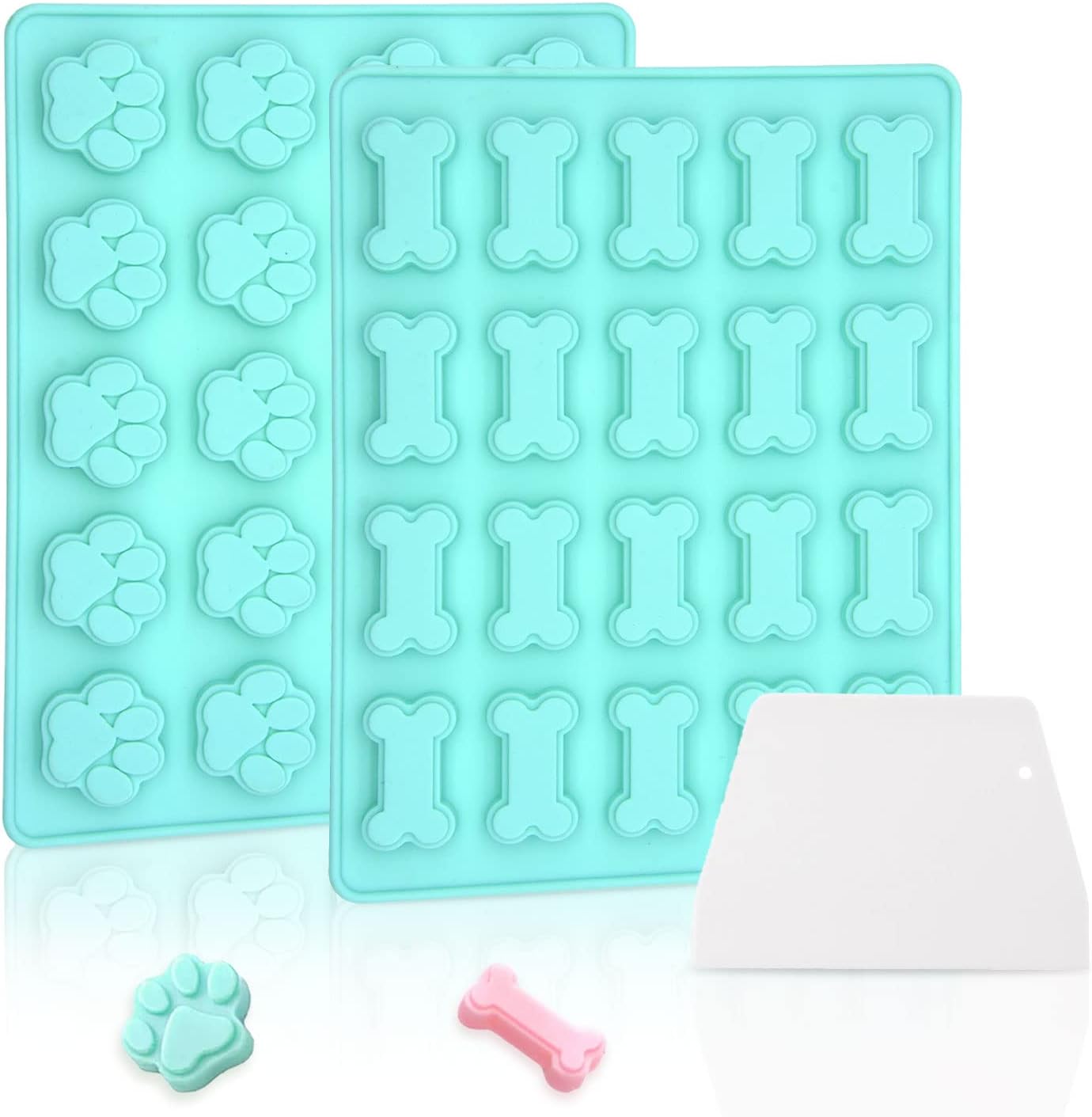 Amazon.com: XL Dog Paw and Bone Mold Combo Pack - For Baking Paws and ...