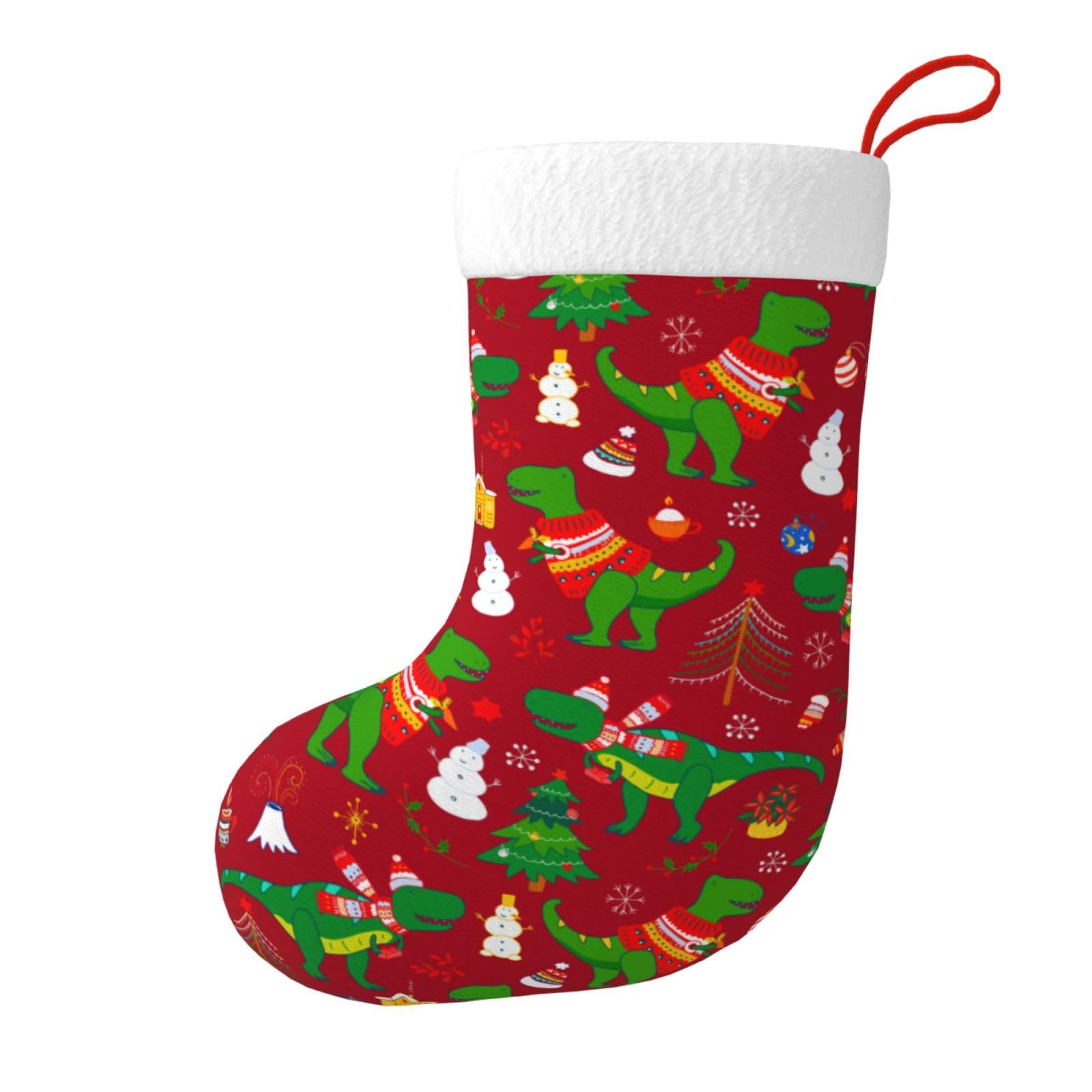 Amazon.com: Eitqtbea Cute Christmas Dinosaur Christmas Stockings ...