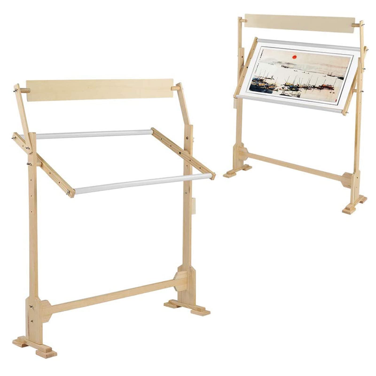 Needlepoint Stand Cross Stitch Lap Stand Adjustable Wooden Embroidery ...