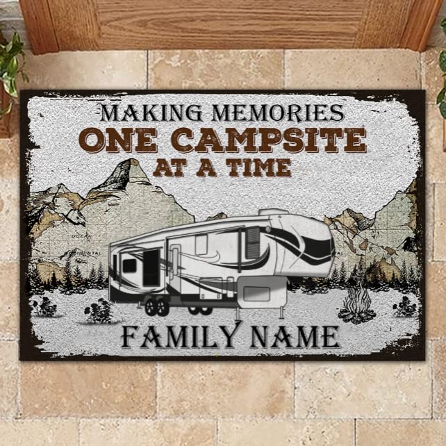 Amazon.com: Making Memories Camping Personalized Family Name Doormat ...