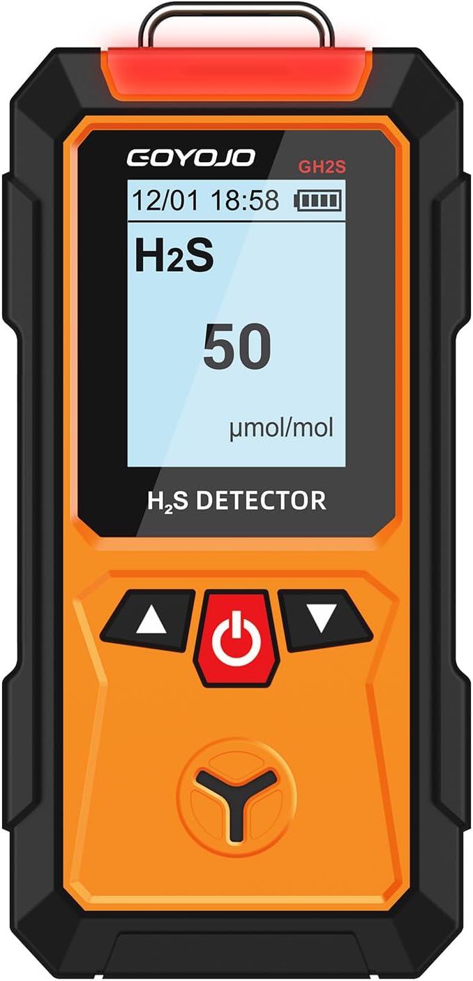 Portable Hydrogen Sulfide H2S Gas Detector Handheld H2S Meter Tester ...