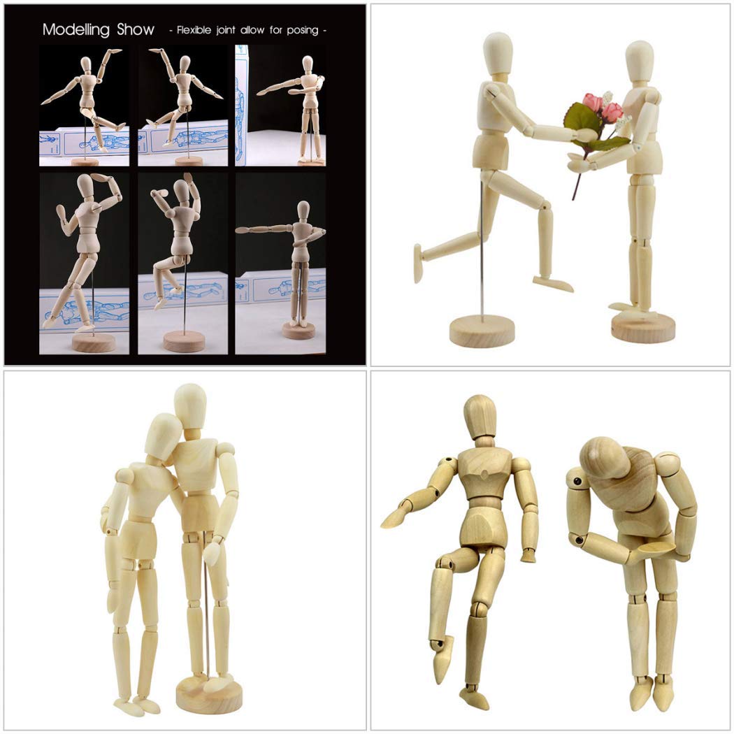 Posable Figure ZoTuoART 4.5''-16''The Multi Size Human Figure Wooden ...