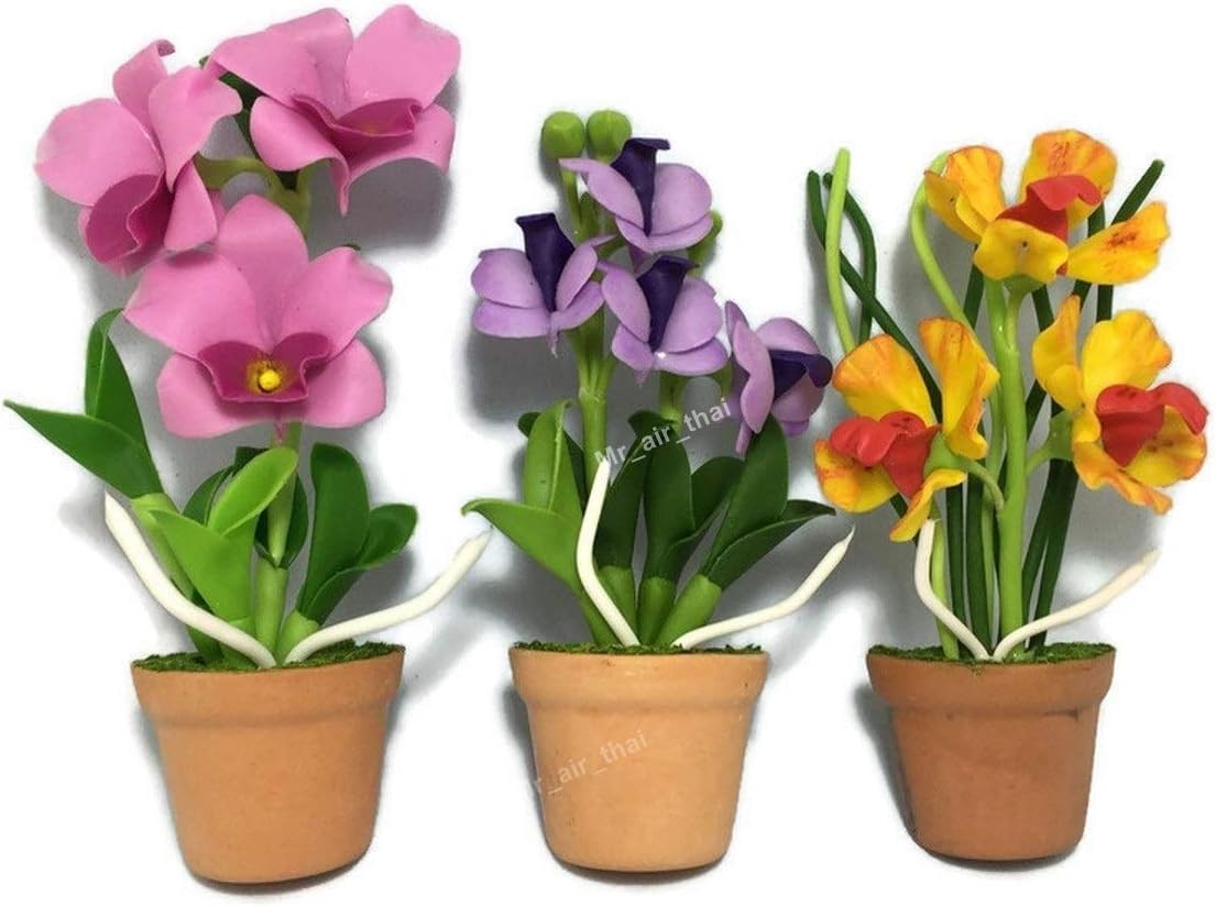 Amazon.com: 3 pc Orchid Miniature Flower Magnet Souvenir Collection 3D ...