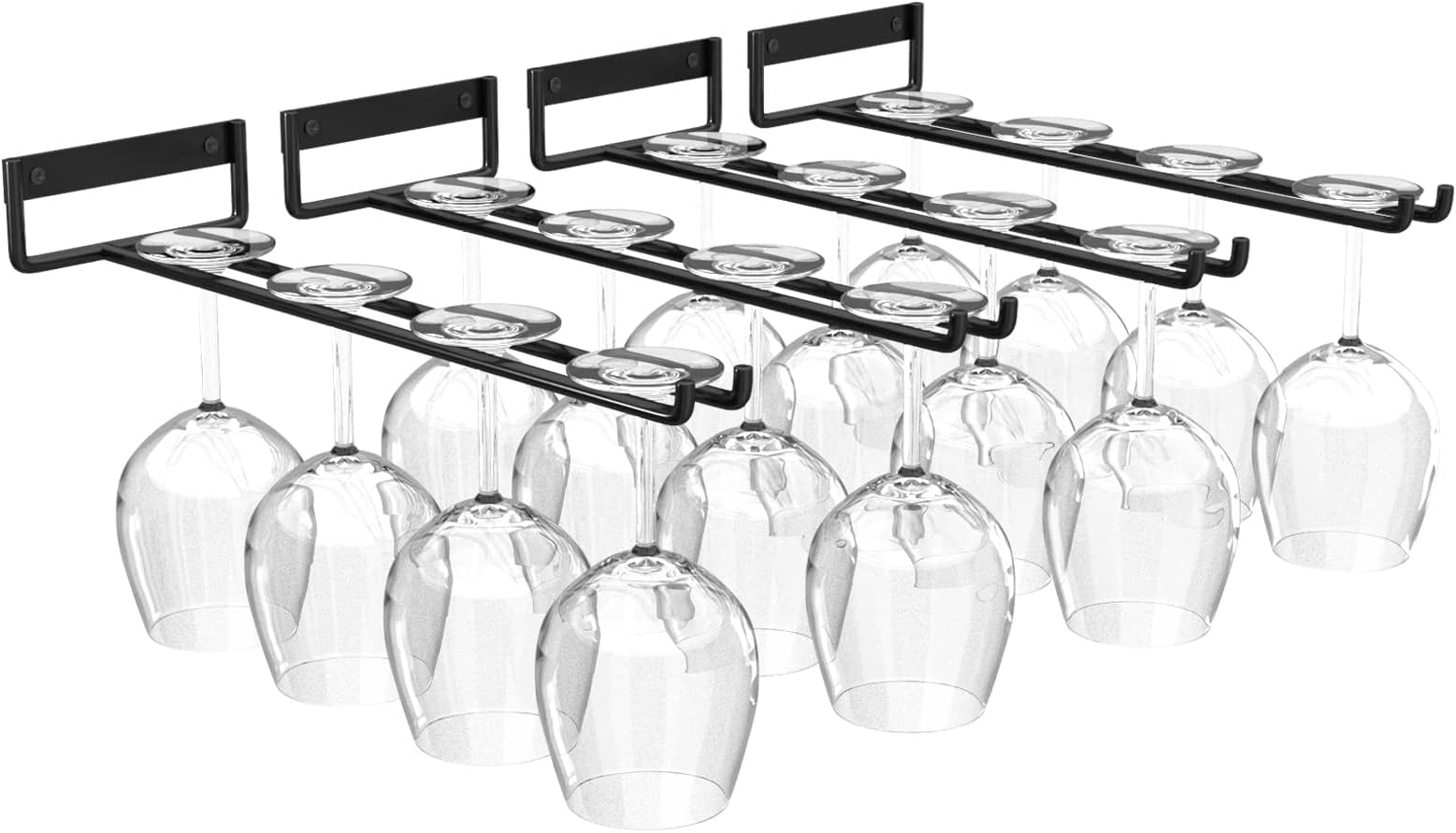 Amazon.com: baowenbei 11.8 Inch Wine Glass Rack,Set of 4 Stemware Wine ...