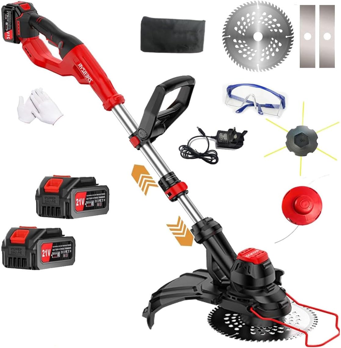 Strimmer Cordless, Battery Strimmer Electric-Powered Cordless Garden ...
