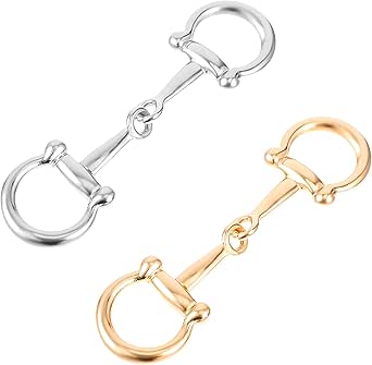 Amazon.com: 2pcs Horse Bit Buckle Double Silk Scarf Buckle Ring,D Ring ...