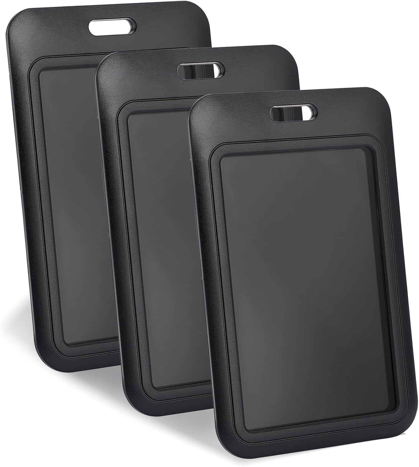 Amazon.com : 3 Pcs Hard Plastic ID Holder ID Badges Holder Lanyard ID ...