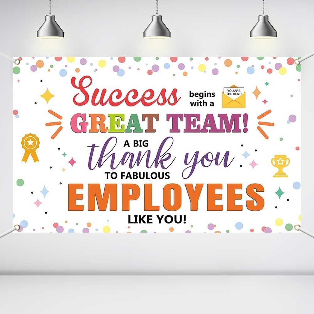 Amazon.com: Ticuenicoa Employee Appreciation Day Banner - Success ...