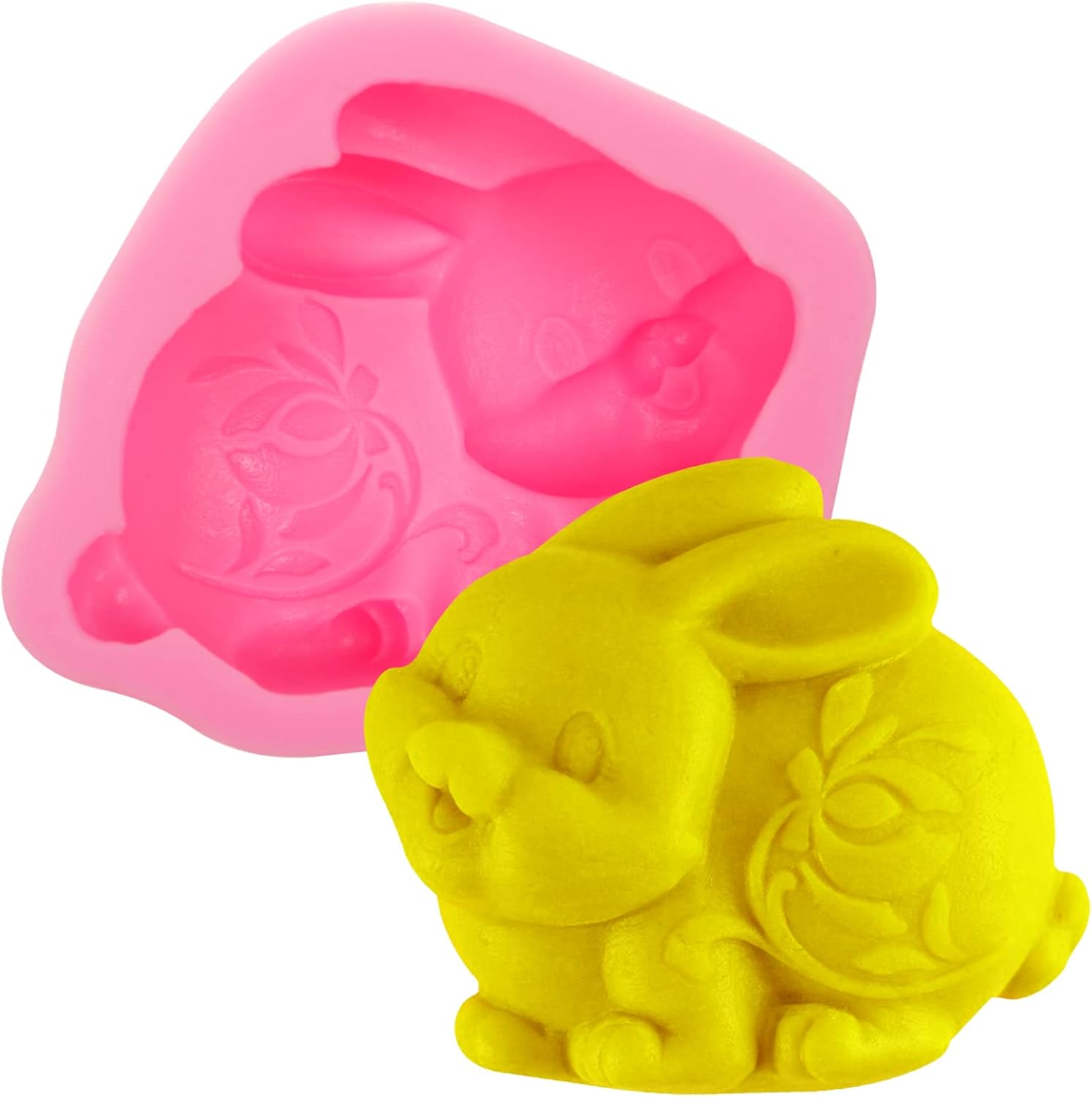 Amazon.com: Large Rabbit Silicone Mold Easter Bunny Cake Decoration ...
