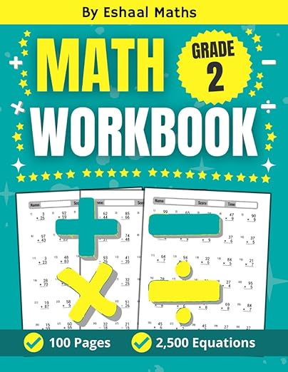 Math Workbook Grade 2: 100 Timed Tests for Mastering Addition ...