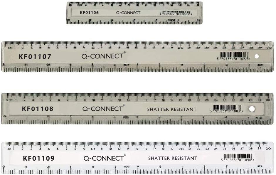 Westcott 8-Inch 200 mm Plastic Ruler - Clear : Amazon.co.uk: Stationery ...