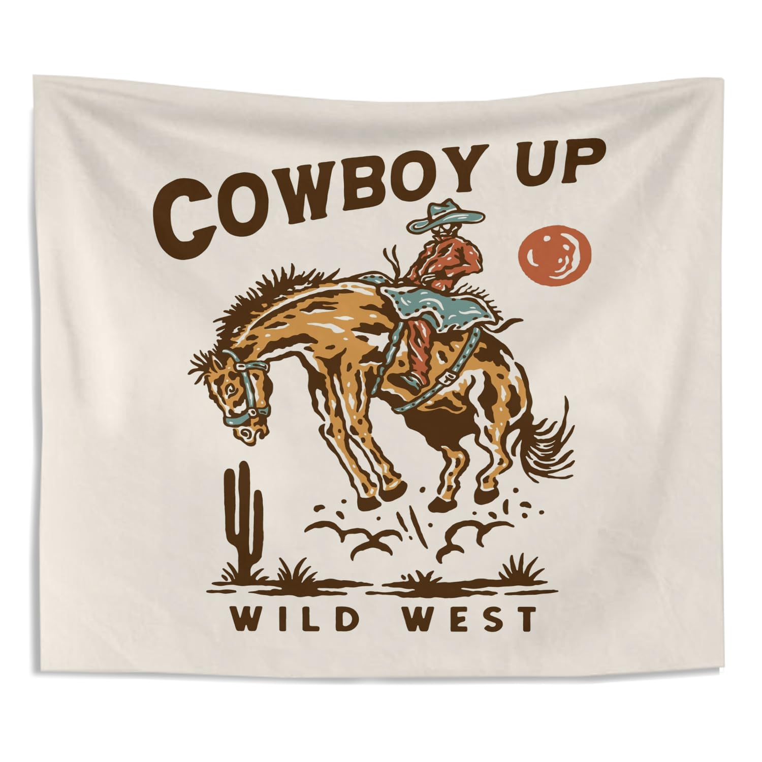 Amazon.com: Knibeo Vintage Western Cowboy Tapestry Wall Hanging ...