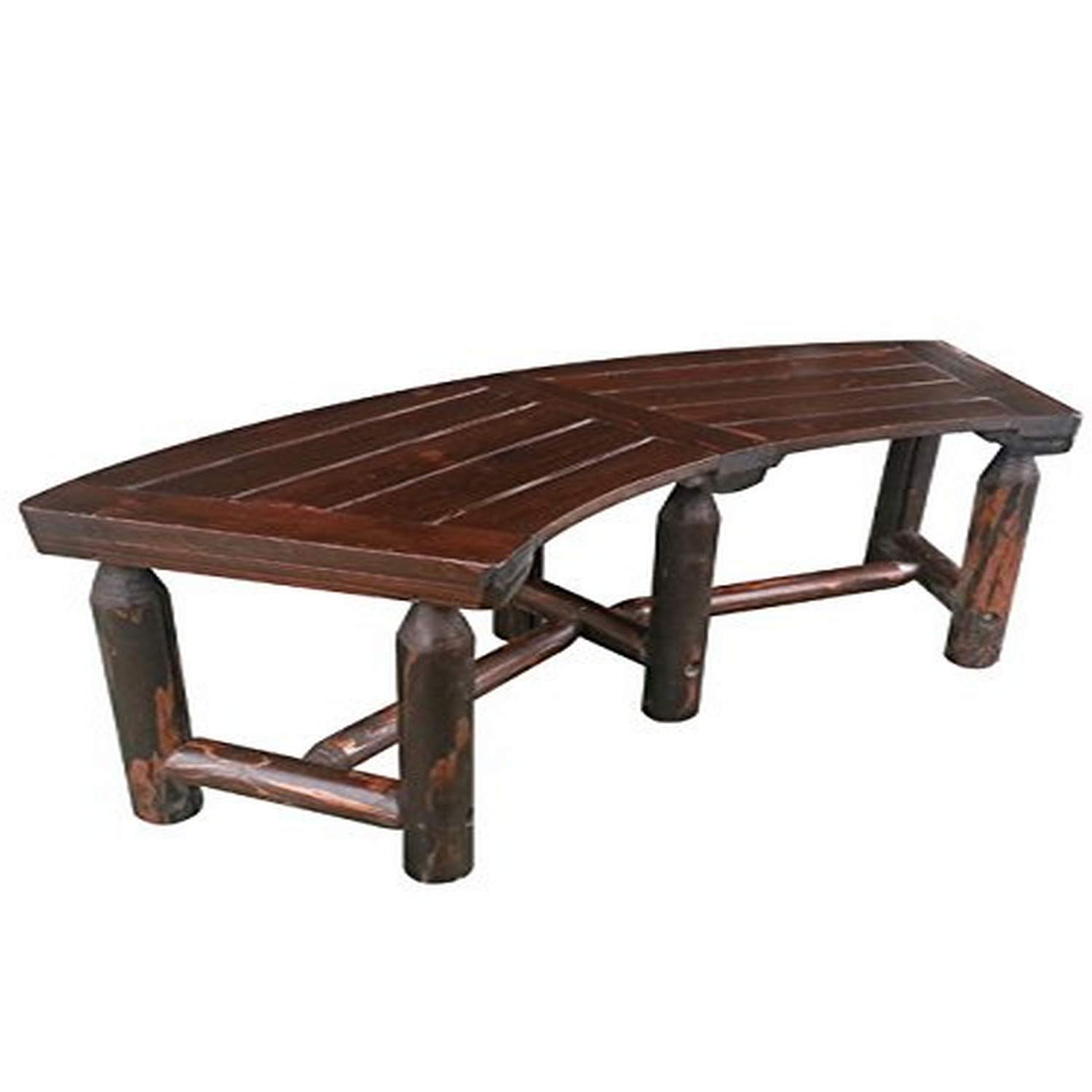 Snapklik.com : Char-Log Curved Bench