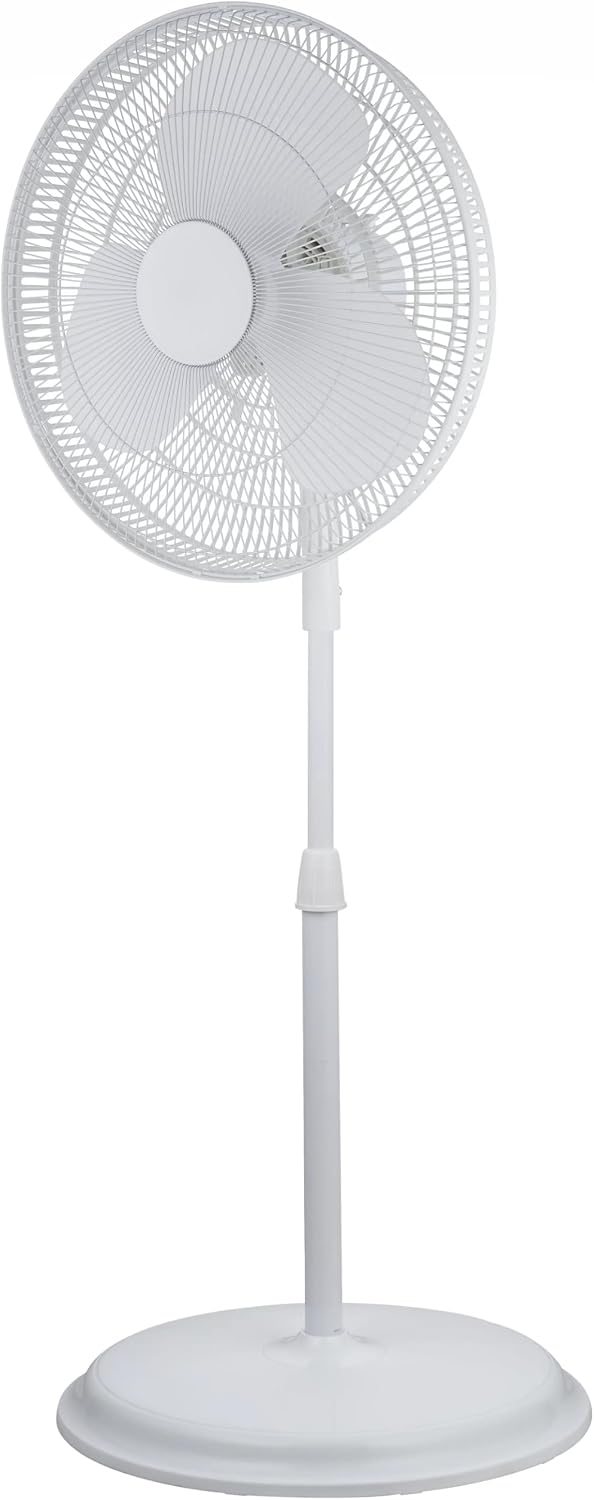 Amazon.com: Generic 16-inch Oscillating 3-Speed Pedestal Fan (WHITE ...