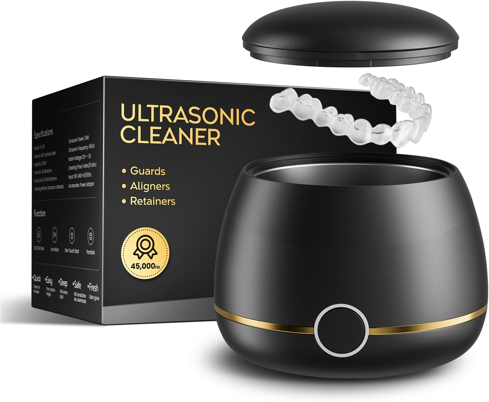 Amazon.com : Dental Ultrasonic Retainer Cleaner Machine: Nicwell 200ML ...