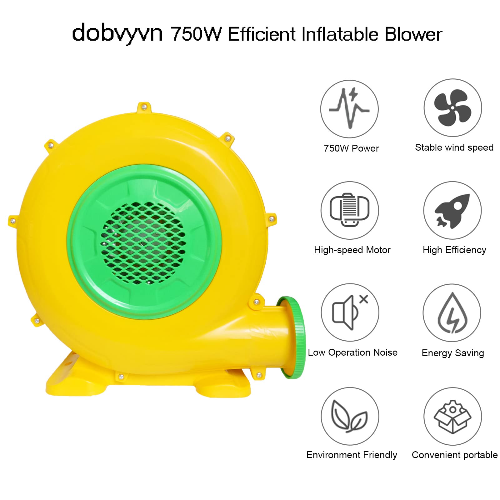 dobvyvn Air Blower 750 Watts, Bounce House Blower for inflatables Jump ...