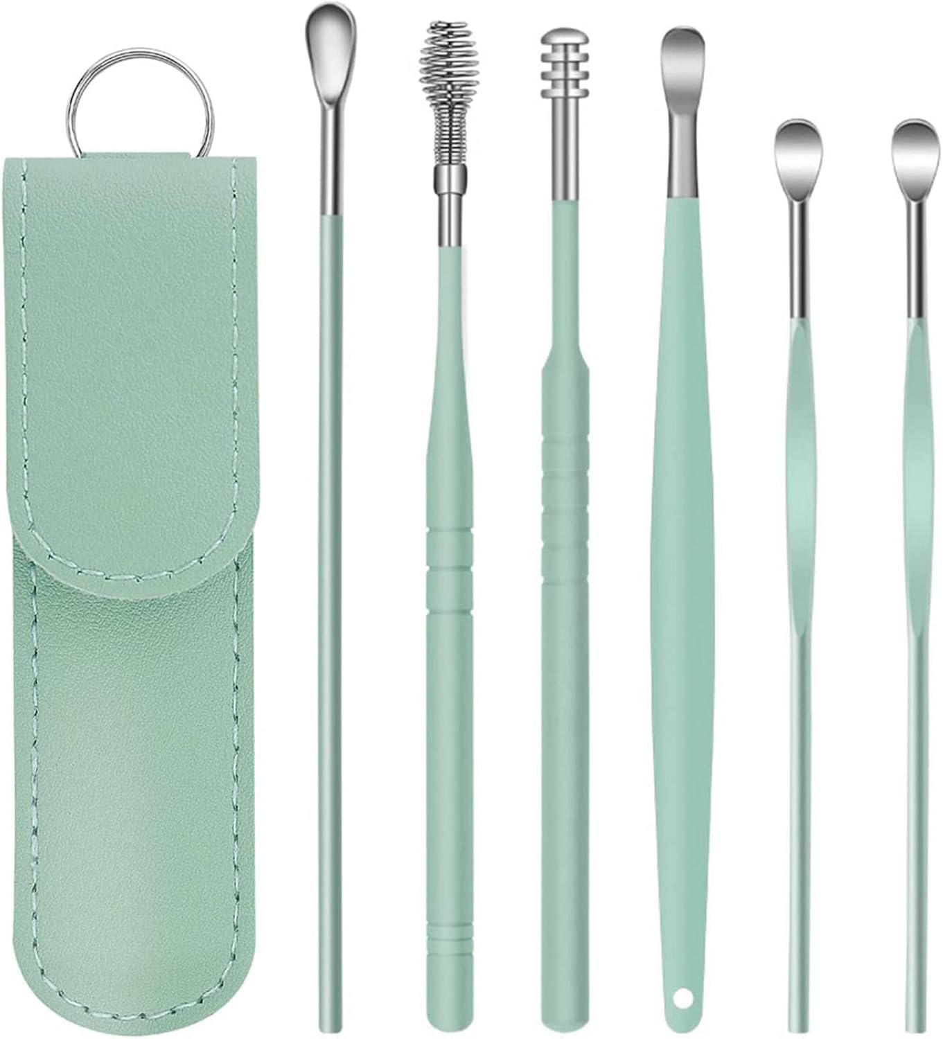6 pcs Ear Pick Earwax Removal Kit, Ear Cleansing Tool Set Ear Curette ...