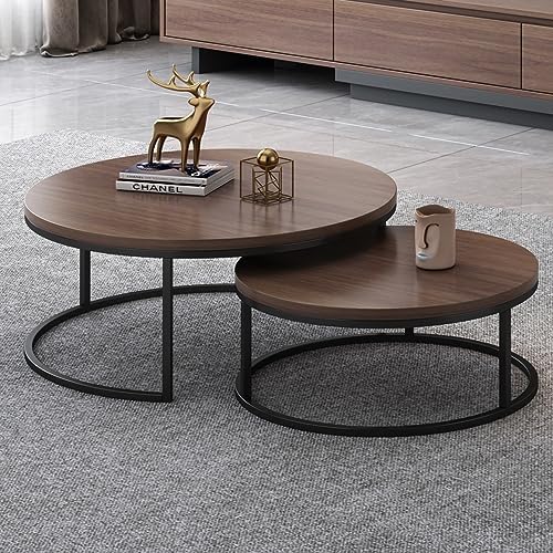 Amazon.com: Round Coffee Table, Modern Small Coffee Table Sofa Table ...