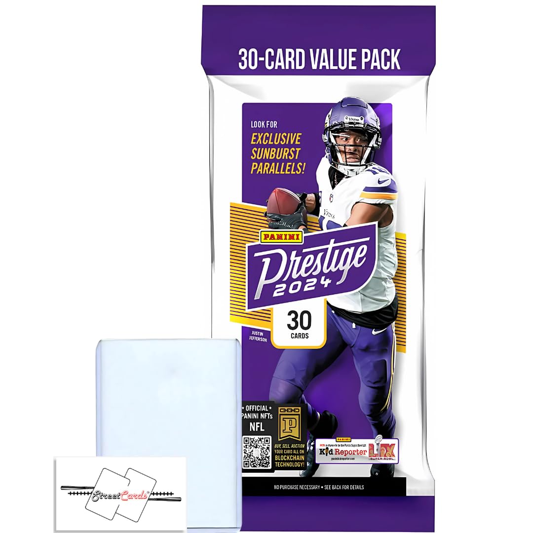 Amazon.com: 2024 Panini Prestige Football NFL Jumbo Value Pack with 30 ...