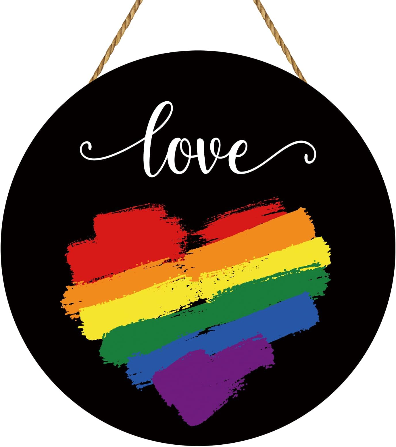 Amazon.com: Pride Decorations Pride Wreath for Front Door Love Sign ...