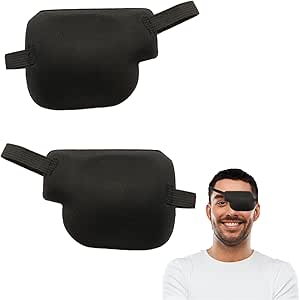 2 Pièces Cache Oeil Medical Adulte Ajustable Cache-oeil Pirate Gauche ...