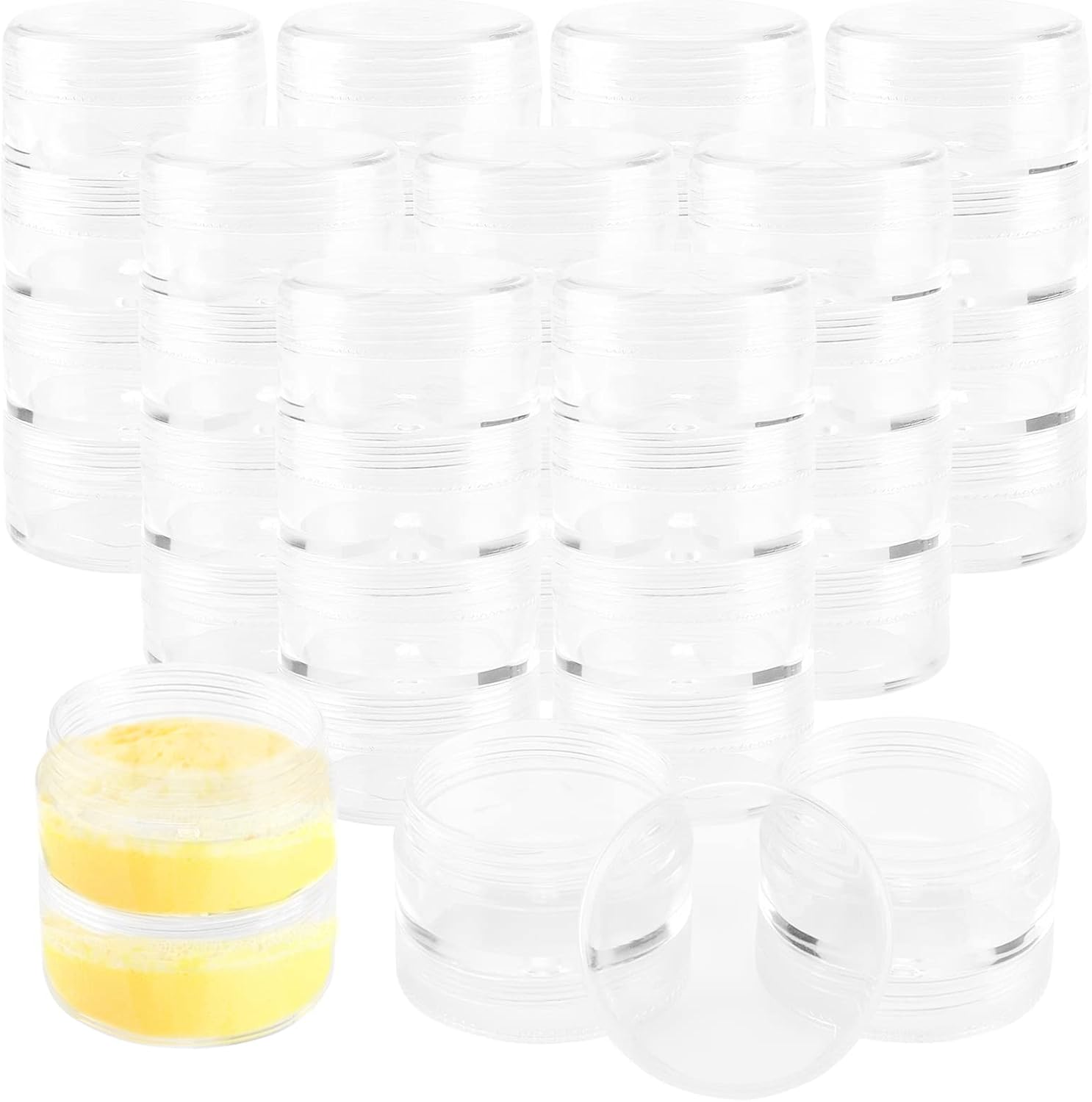 Amazon.com: ZEONHEI 10 Sets 4 Layer Stackable Cosmetic Containers with ...