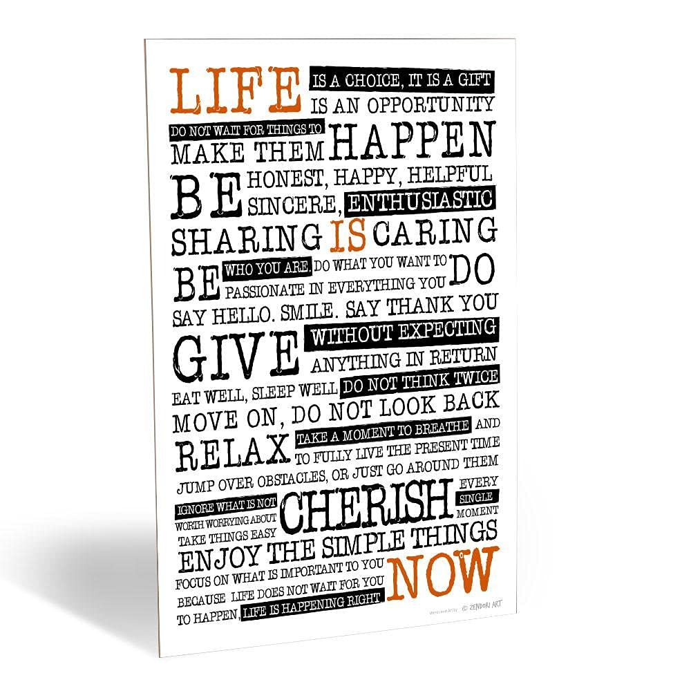 Amazon.com: Zendori Art Life is Now Manifesto - Home Decor Print ...
