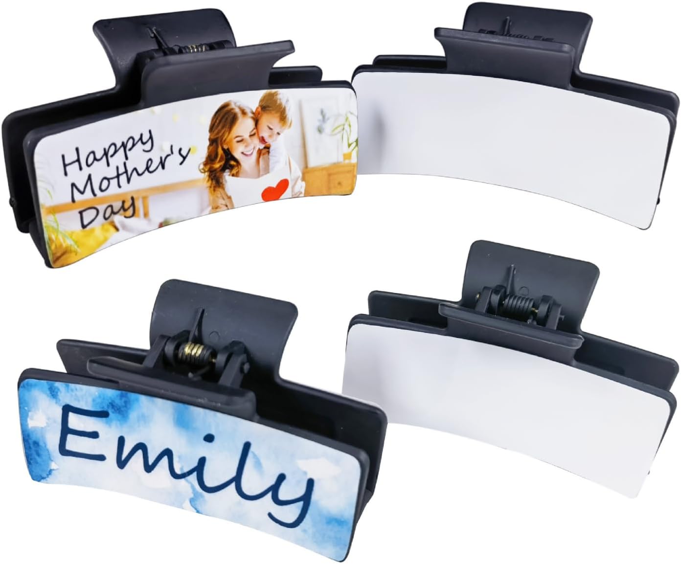 Amazon.com: Yuxung 12 Pcs Hair Claw Clips Cover Sublimation Blanks with ...