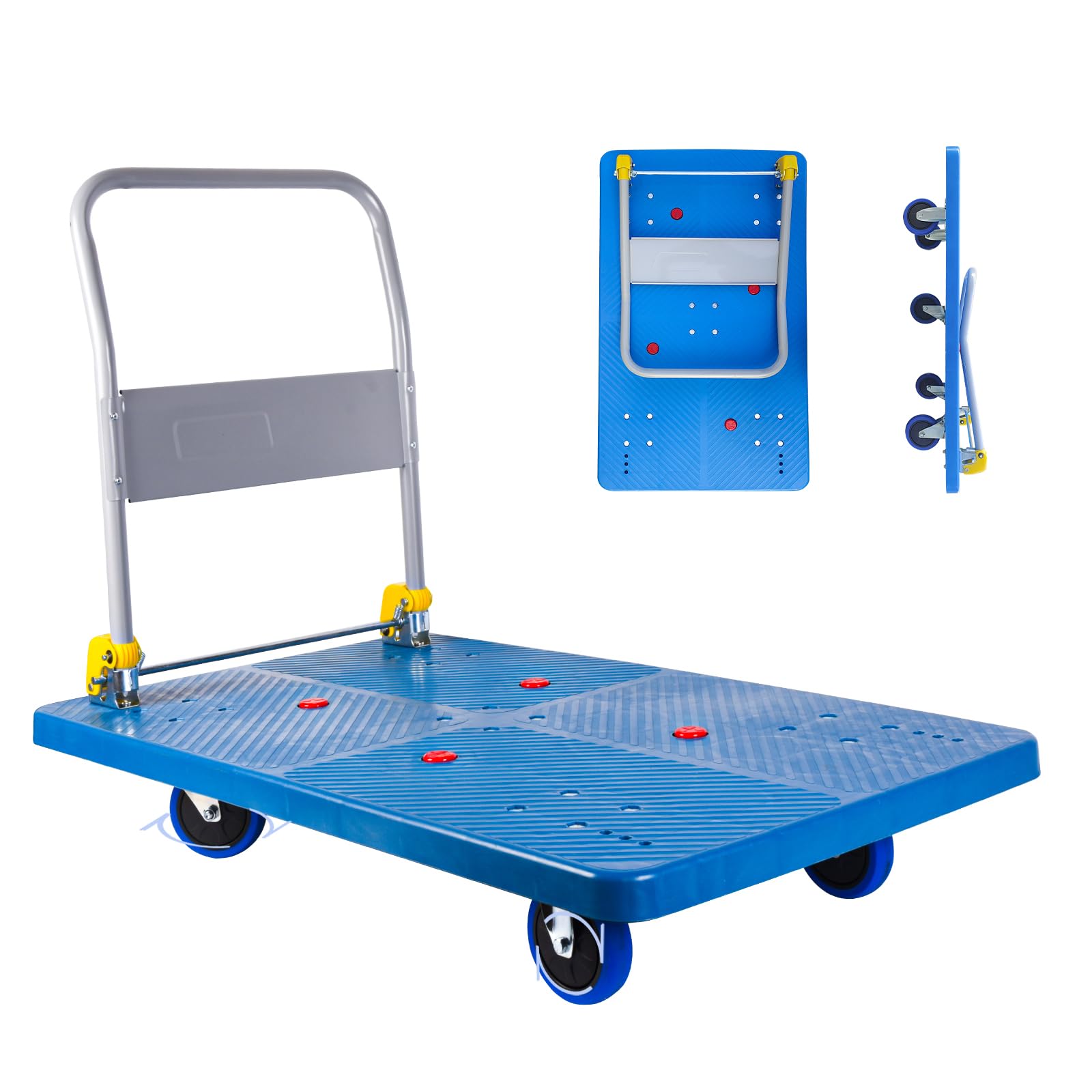 Amazon.com: VAIDPRO Push Cart Dolly 1320LBS, Moving Flatbed Cart ...