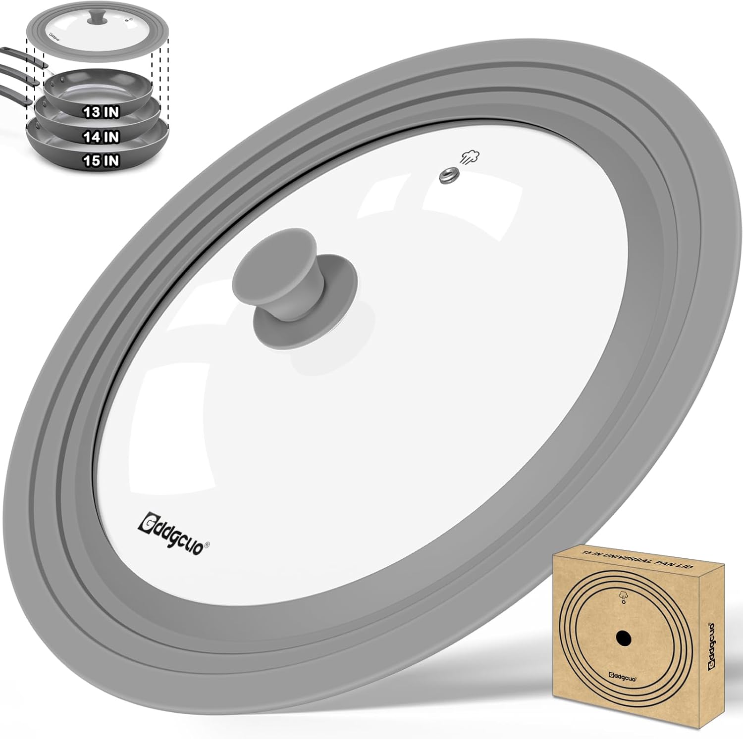 Amazon.com: GDDGCUO Large Universal Pan Lids, Silicone Pot lids for ...