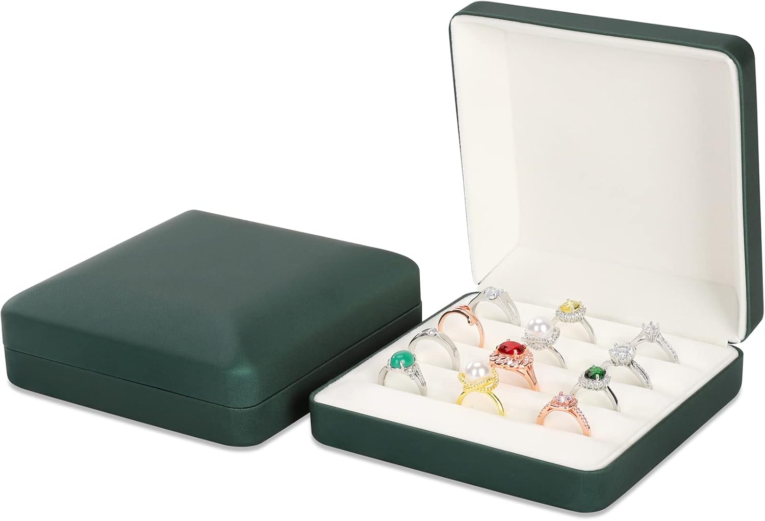 Amazon.com: RYOEIKT Ring Storage Boxes for Multiple Rings, Travel Ring ...