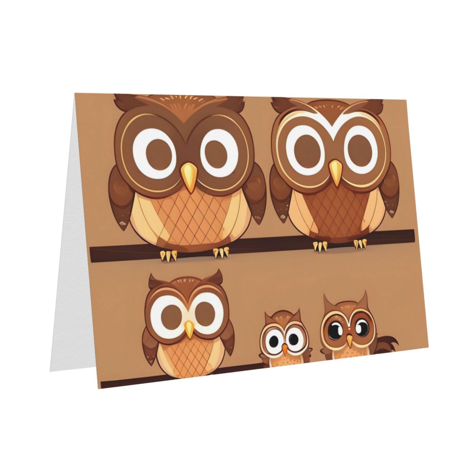 Búhos De Dibujos Animados De Color Naranja 30 Piezas Creativas De