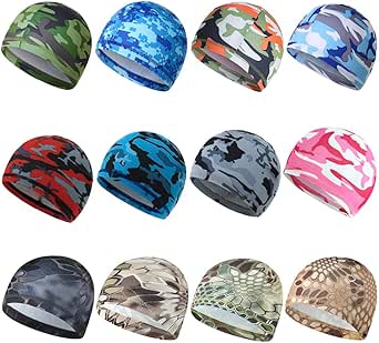 Amazon.com: 12 Pieces Cooling Skull Caps for Women Men Cycling Running ...