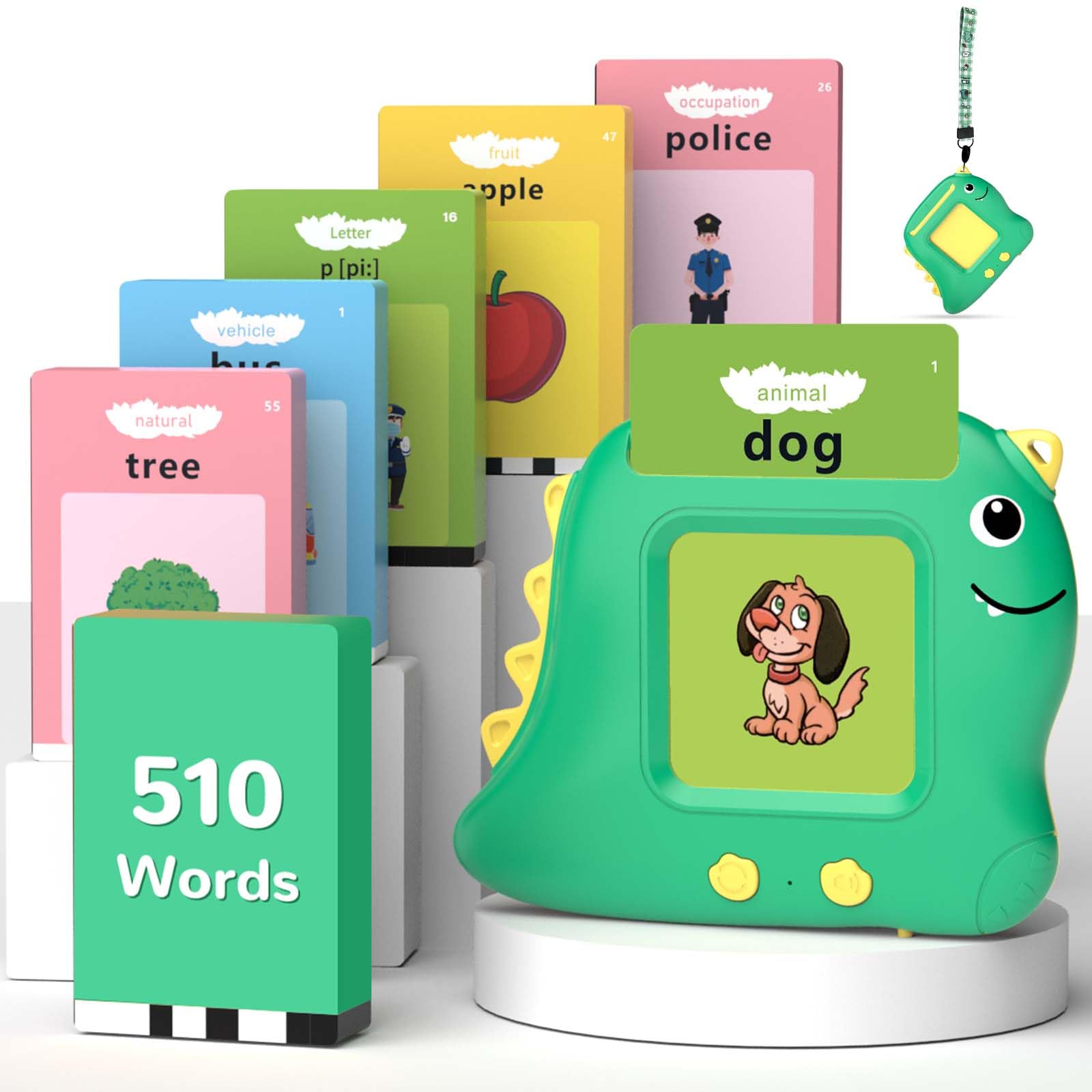 Amazon.com: Alotwan Toddler Toys Talking Flash Cards with 510 Sight ...