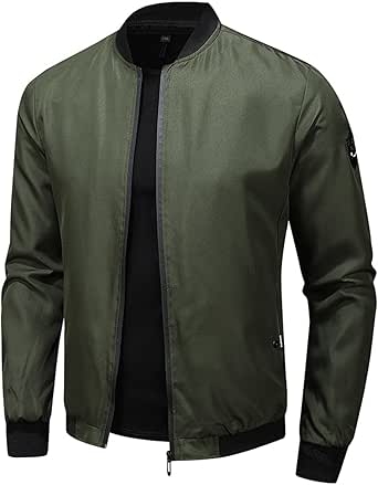Men's Lightweight Bomber Jackets Light Track Jackets Casual Summer ...