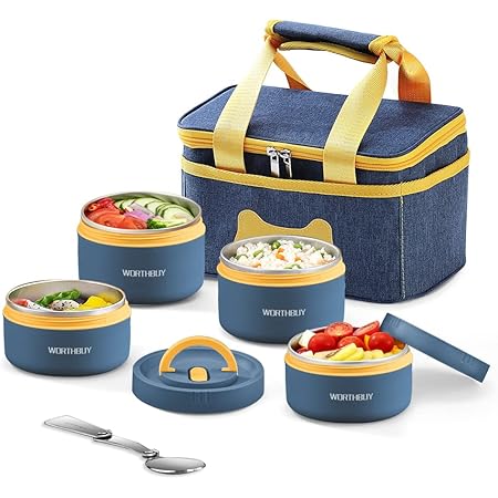 Amazon.com: MAIYUANSU Portable Insulated Lunch Container Set, Stainless ...