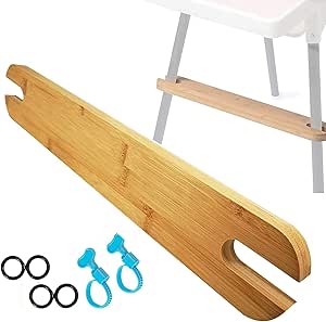 50x8.2x1.9cm High Chair Footrest, Adjustable Non-Slip Stable Natural ...
