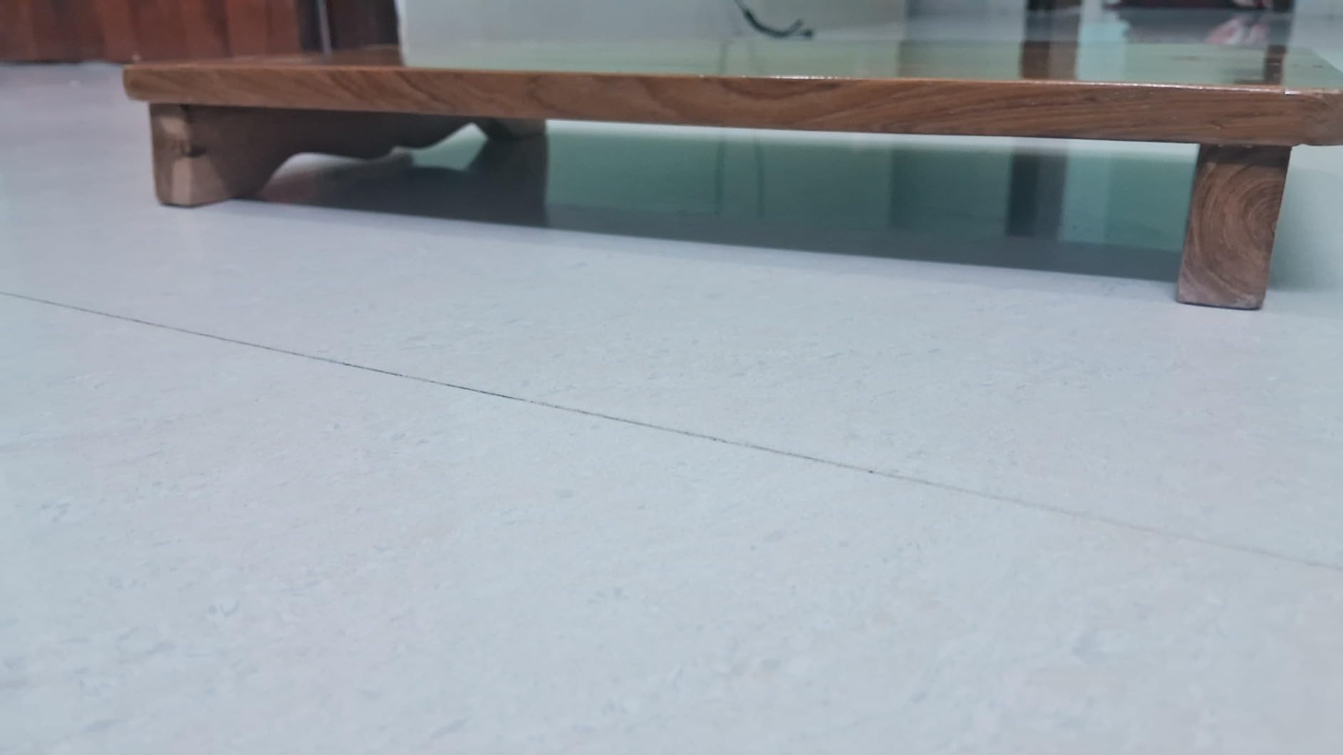 Gajanan Furniture Teak Wood Pooja Asana/Patla/Chowki/bajot for Sitting ...