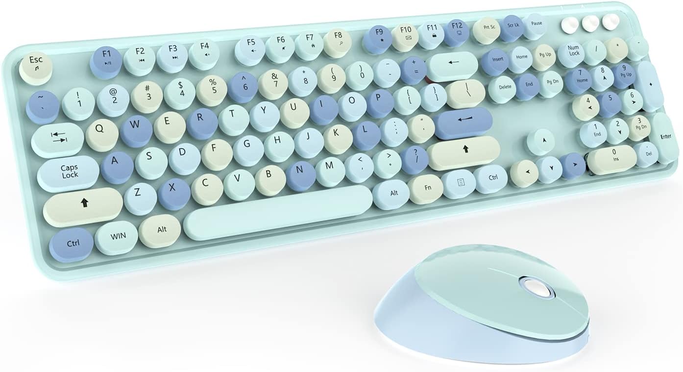 Amazon.com: SADES V2020 Wireless Keyboard and Mouse Combo, White ...