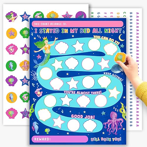 Bedtime Routine Chart For Toddlers – Mermaid Reward Chart For Kids ...