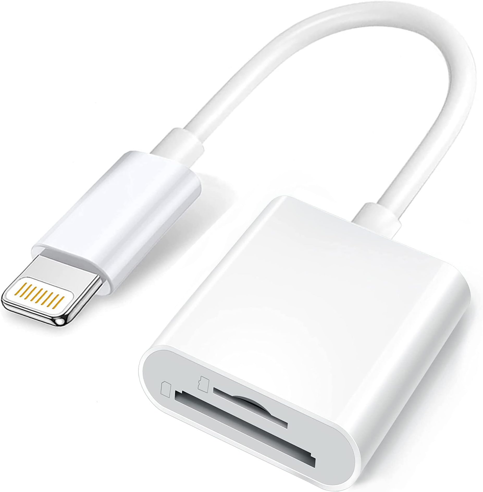 Apple Lightning to SD & TF Card Dual Slot Reader for iPhone/iPad, 2 in ...