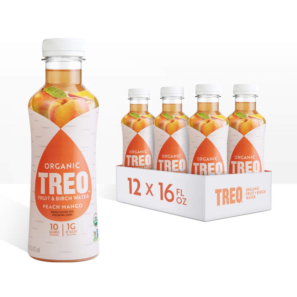 Buy Treo Fruit & Birch Water Drink, Peach Mango, Pack of 12 Online at ...