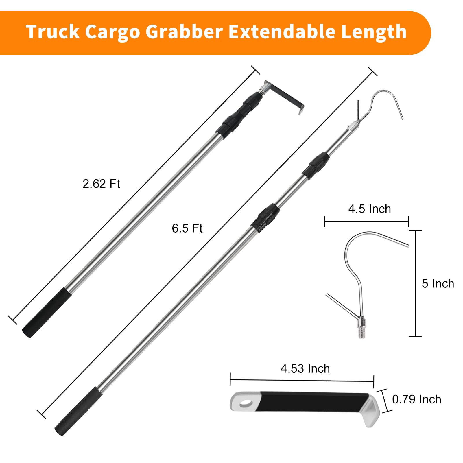 Truck Bed Cargo Grabber Telescoping Truck Cargo Grabber Tool ...