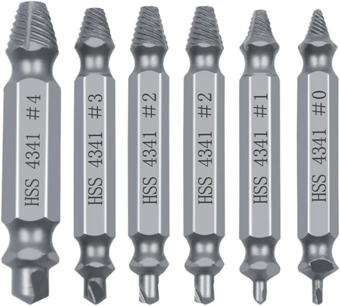 Kawasaki 841570 Spiral Flute Screw Extractor Set, 5-Piece - Fast Spiral ...