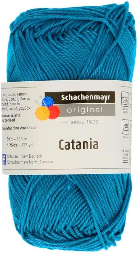 Schachenmayr Catania d'origine 00400 couleur: bleu océan (Pelote de fil ...