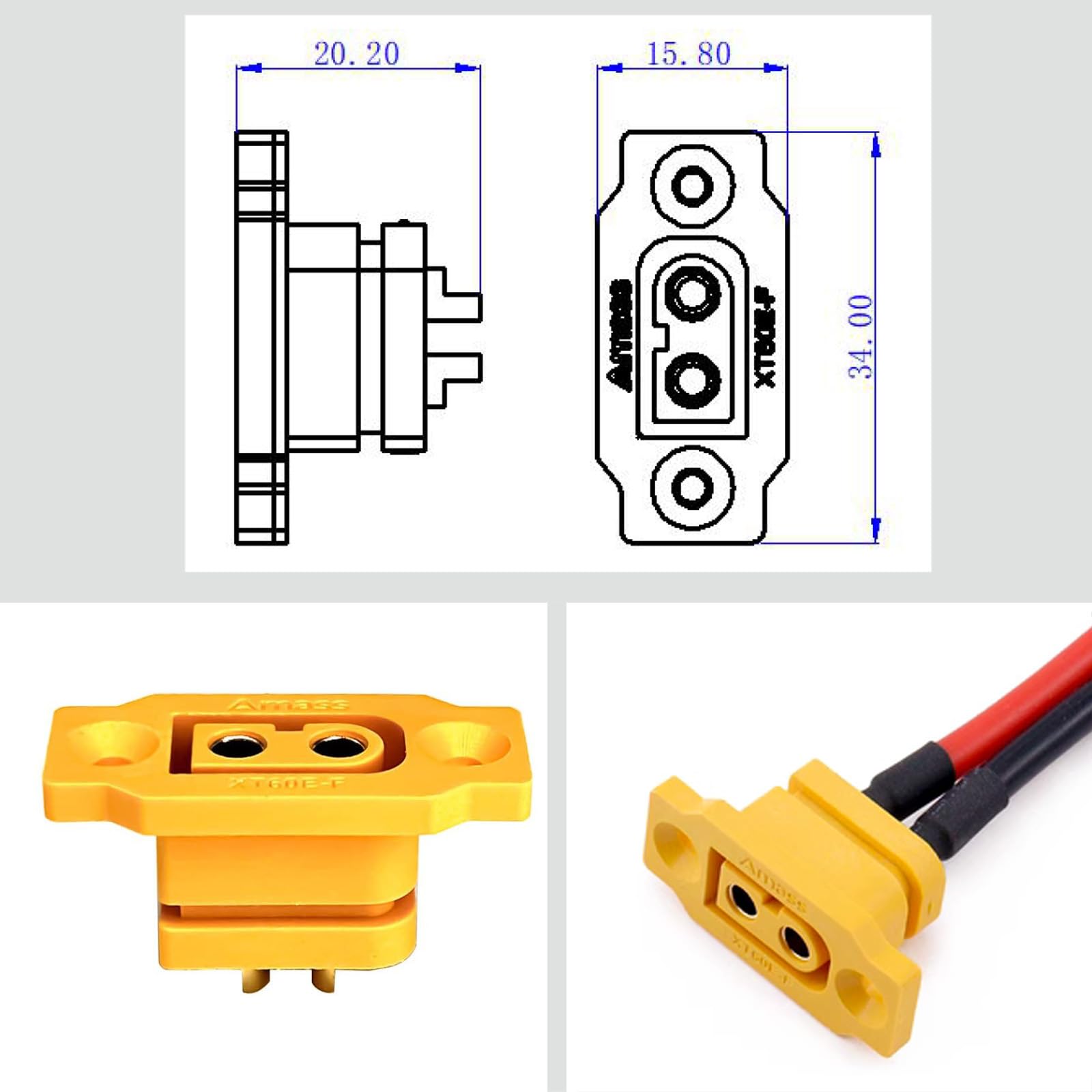 Snapklik.com : 10Pairs XT60E-F Female Plug XT60h XT60 Male Bullet ...