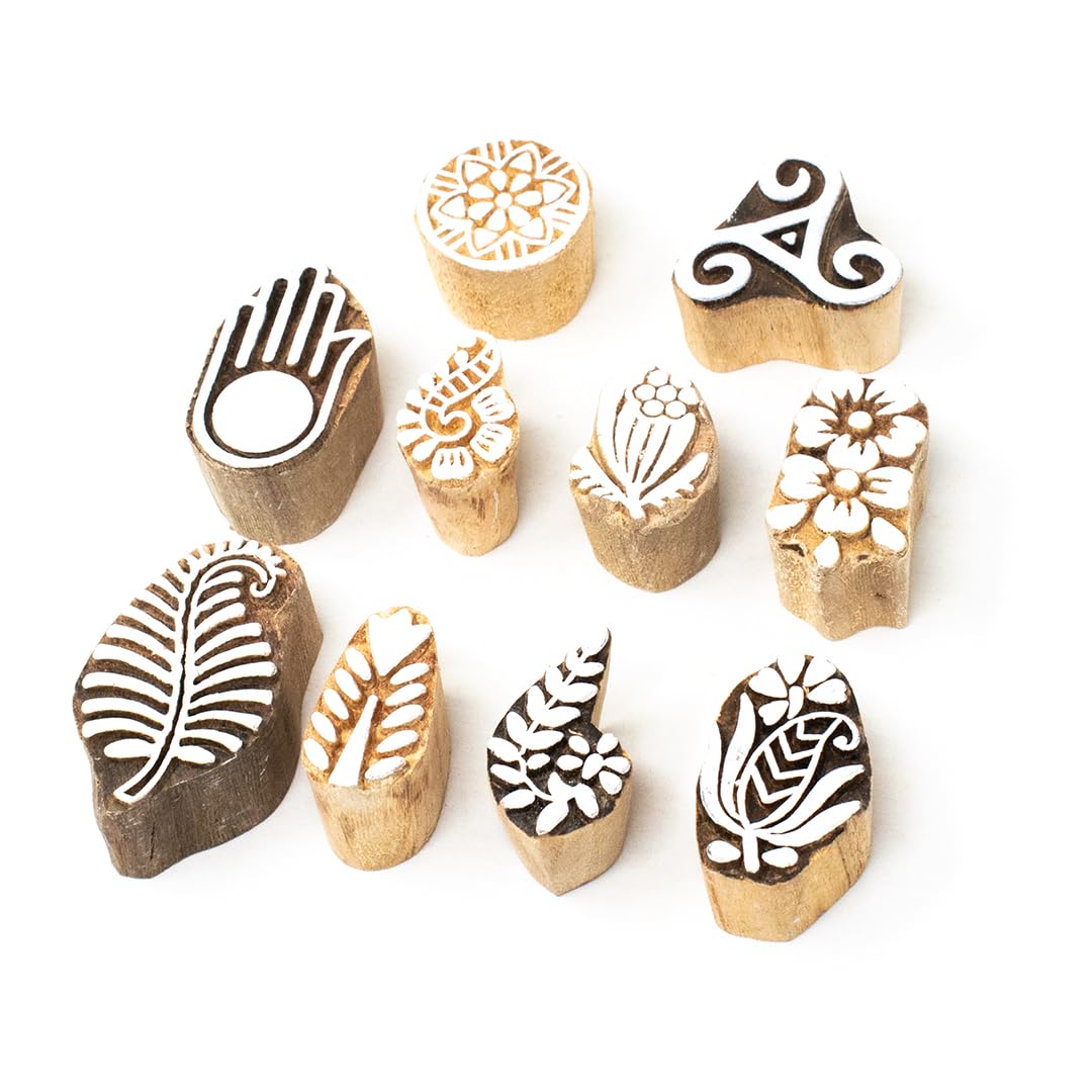 Snapklik.com : Wooden Stamp Block - Printing Stamp Design Set - Block ...