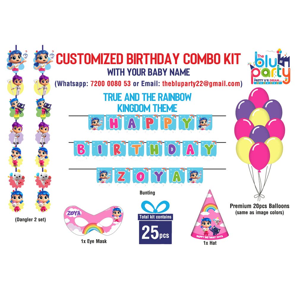 Buy The Blu Party True and The Rainbow Kingdom Theme Birthday Compact ...
