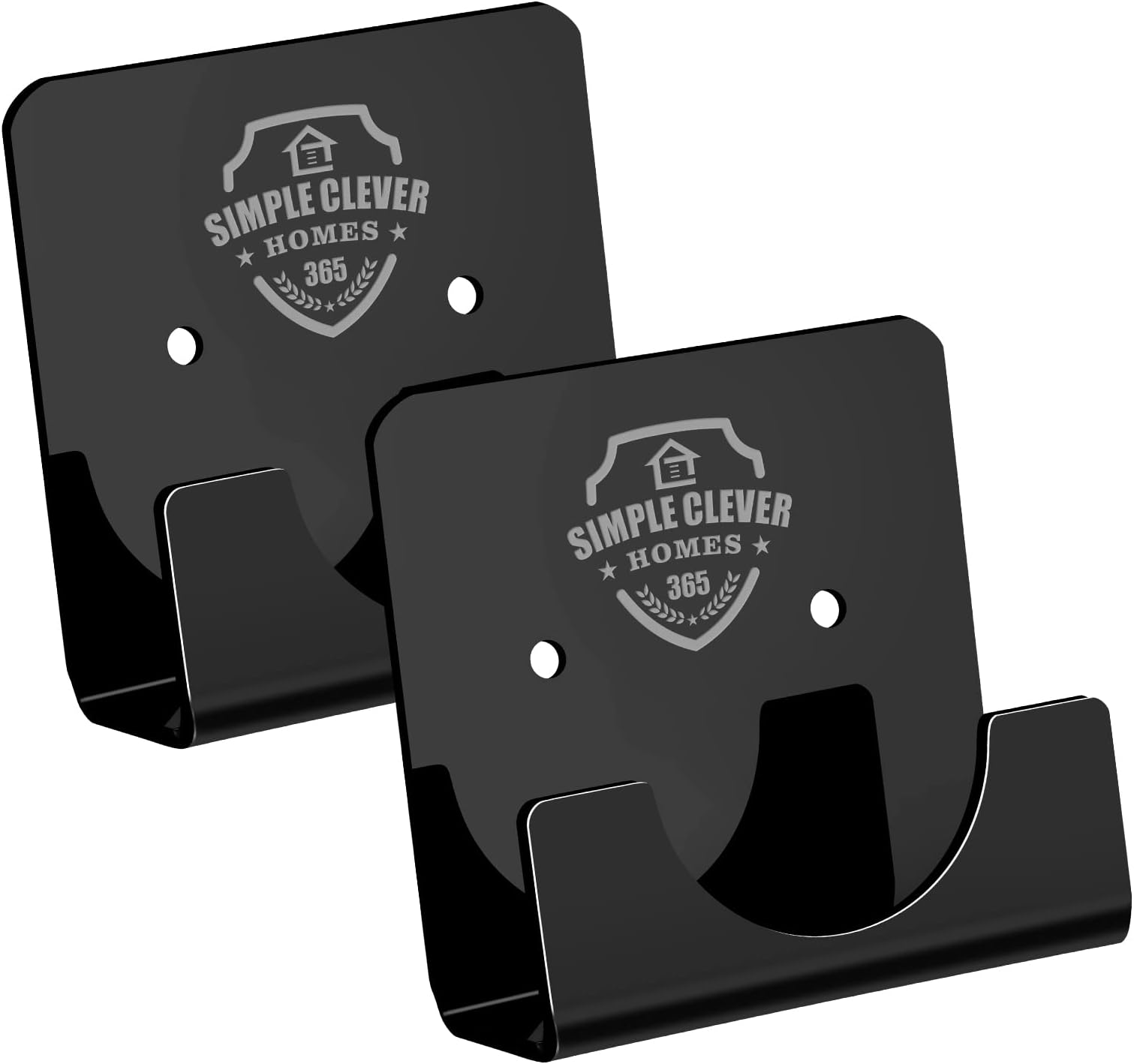 Amazon.com: Black Acrylic Bathroom Curtain Rod Holders Adhesive Non ...