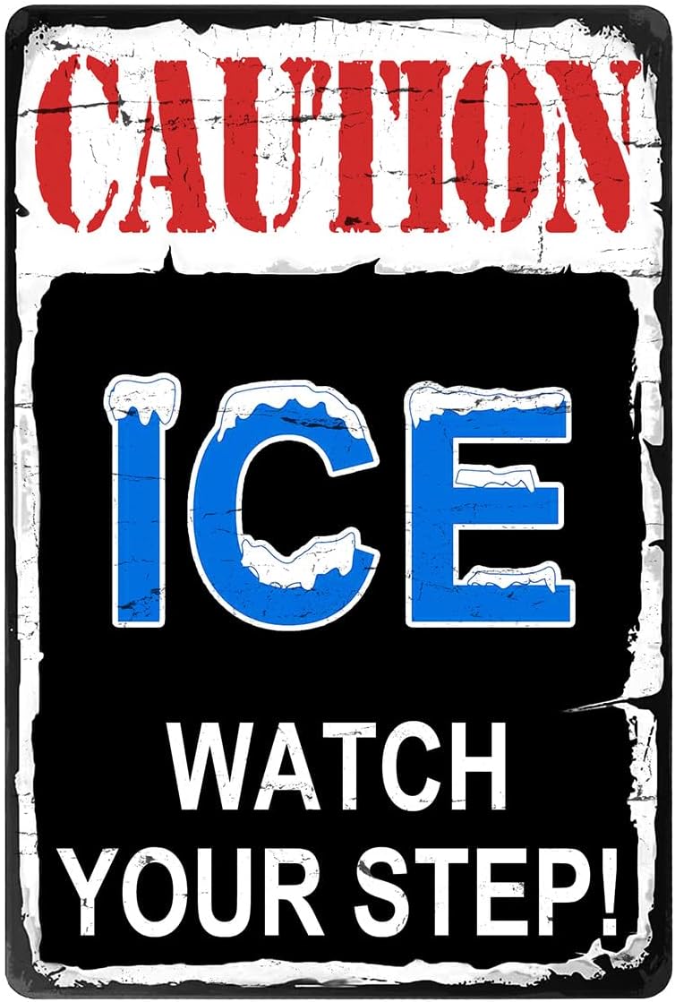 Amazon.com: SAODOMA Caution Ice Watch Your Step - Caution Slippery When ...